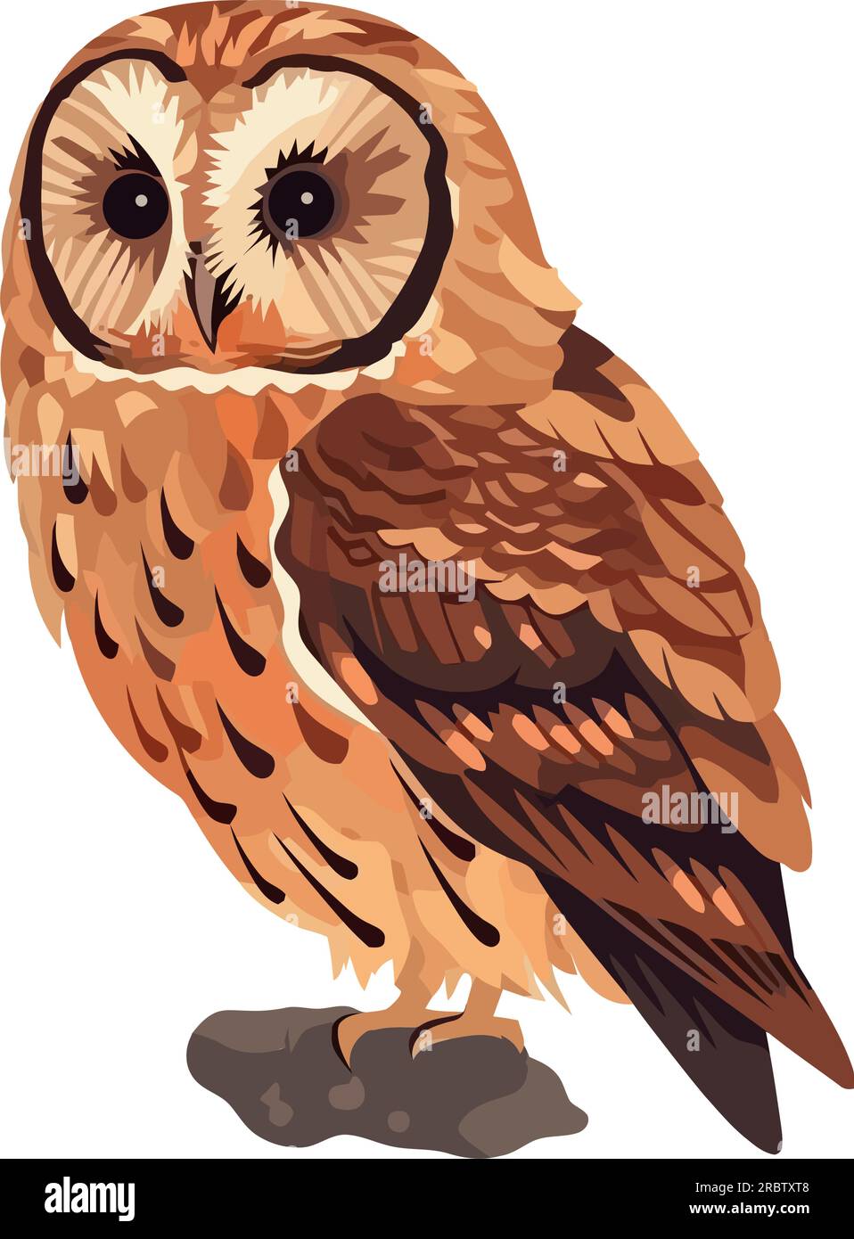 Cute eagle owl flying with sharp claws Stock Vector Image & Art - Alamy