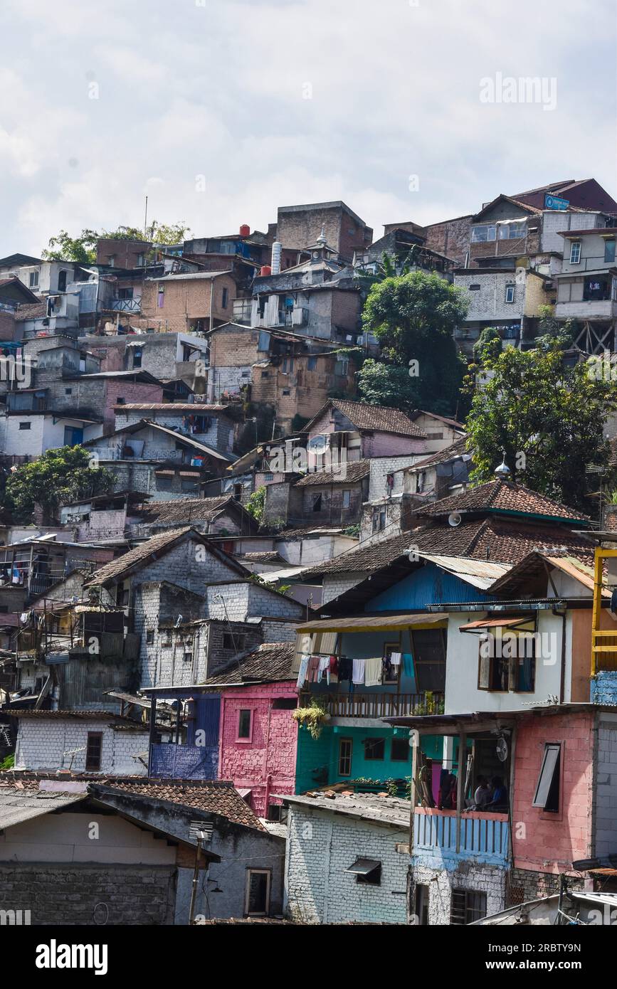 Bandung, West Java, Indonesia. 11 July 2023 A densely populated house ...
