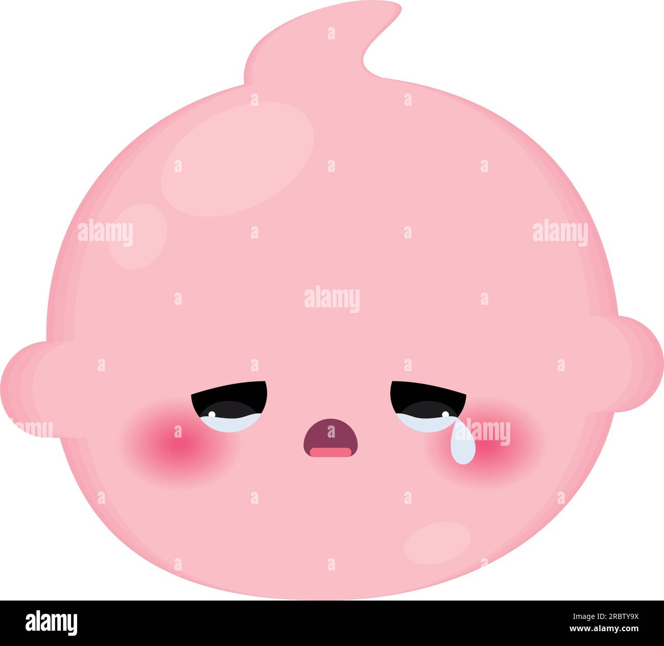 Isolated colored cute crying baby emoji icon Vector Stock Vector Image ...