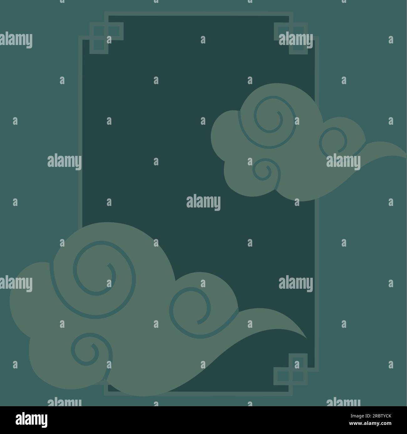 Colored empty asian template frame Vector Stock Vector Image & Art - Alamy