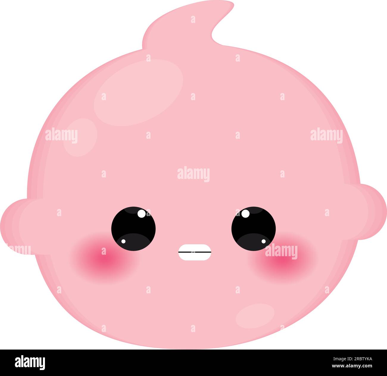Isolated colored cute awkward baby emoji icon Vector Stock Vector Image ...