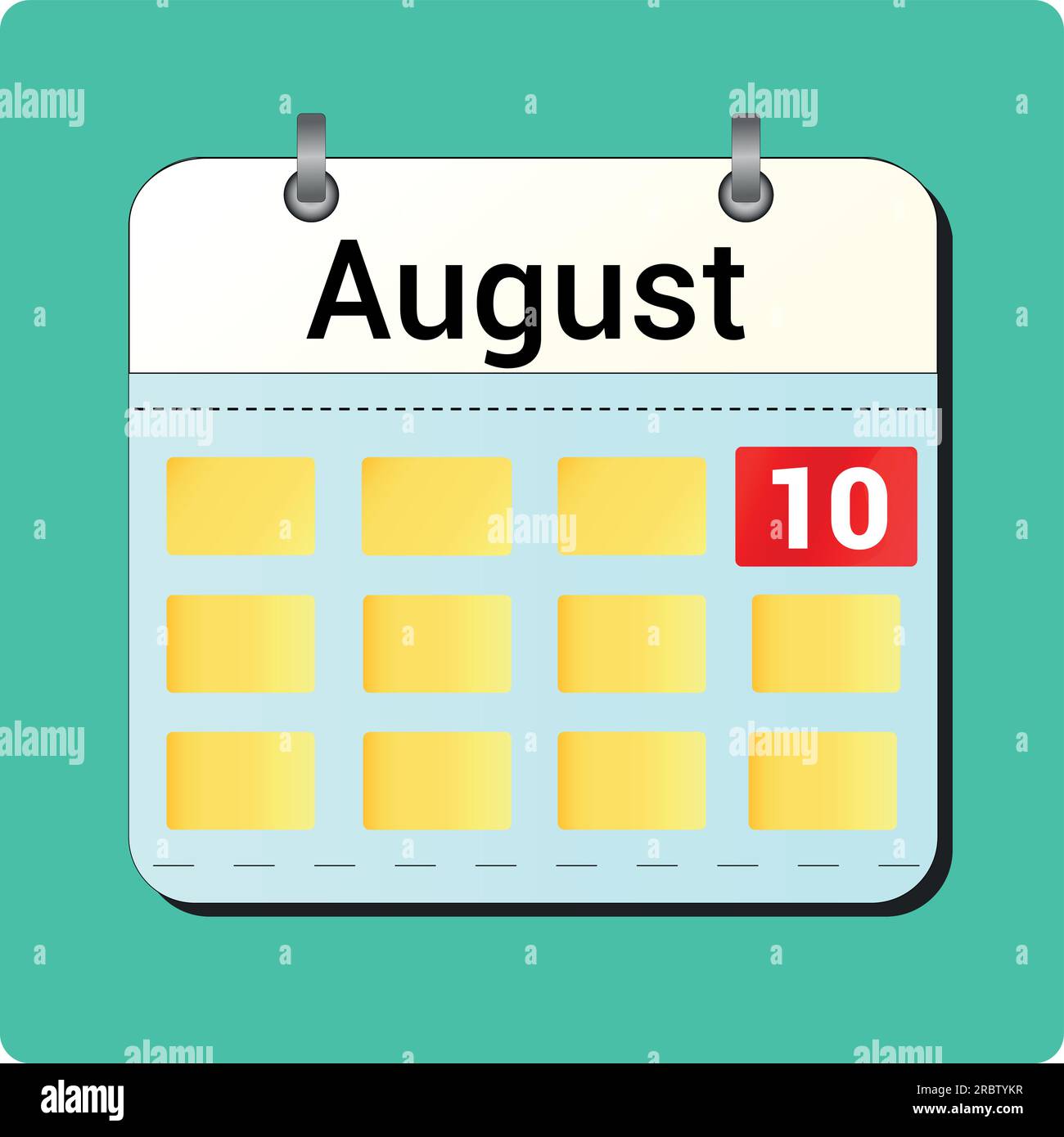 Calendario De Agosto Clip Art August Calendar Stock Illustrations