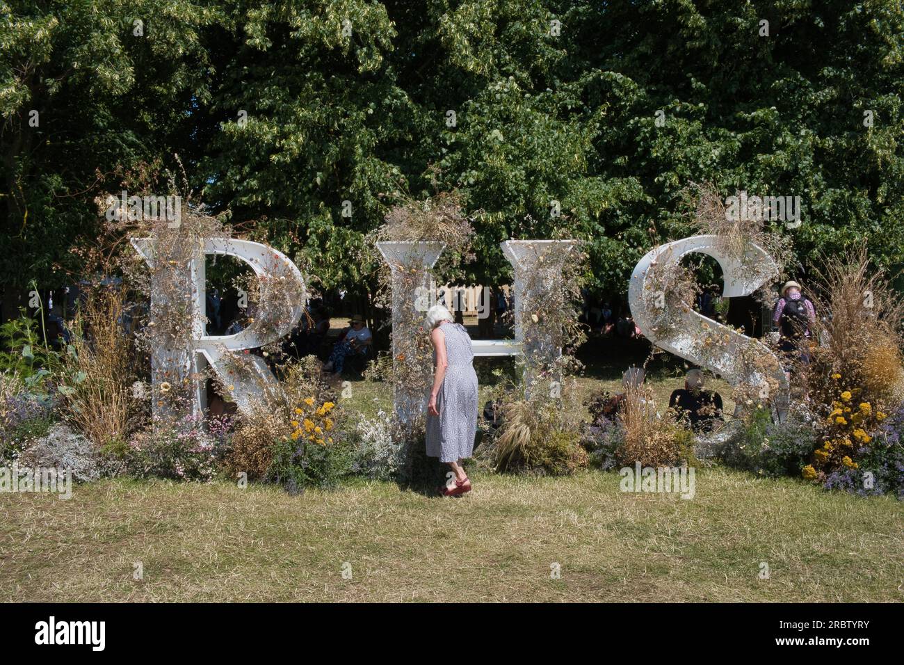 General atmosphere shot of visitors to the RHS Hampton Court Flower ...