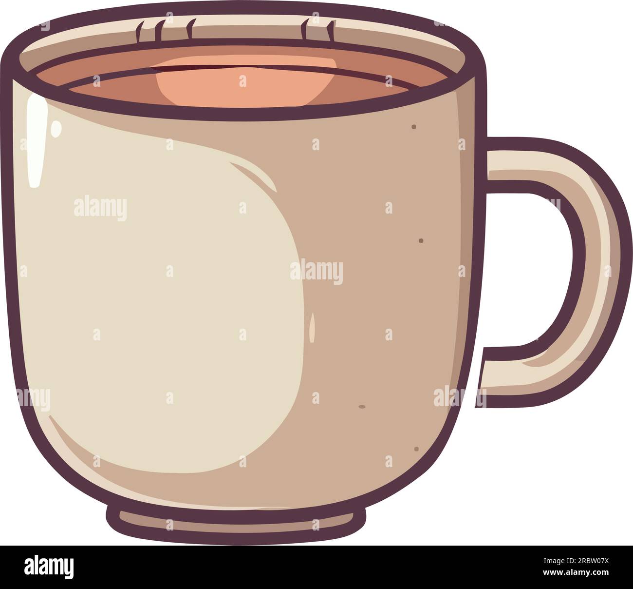 Coffee mug with handle Stock Vector Image & Art - Alamy