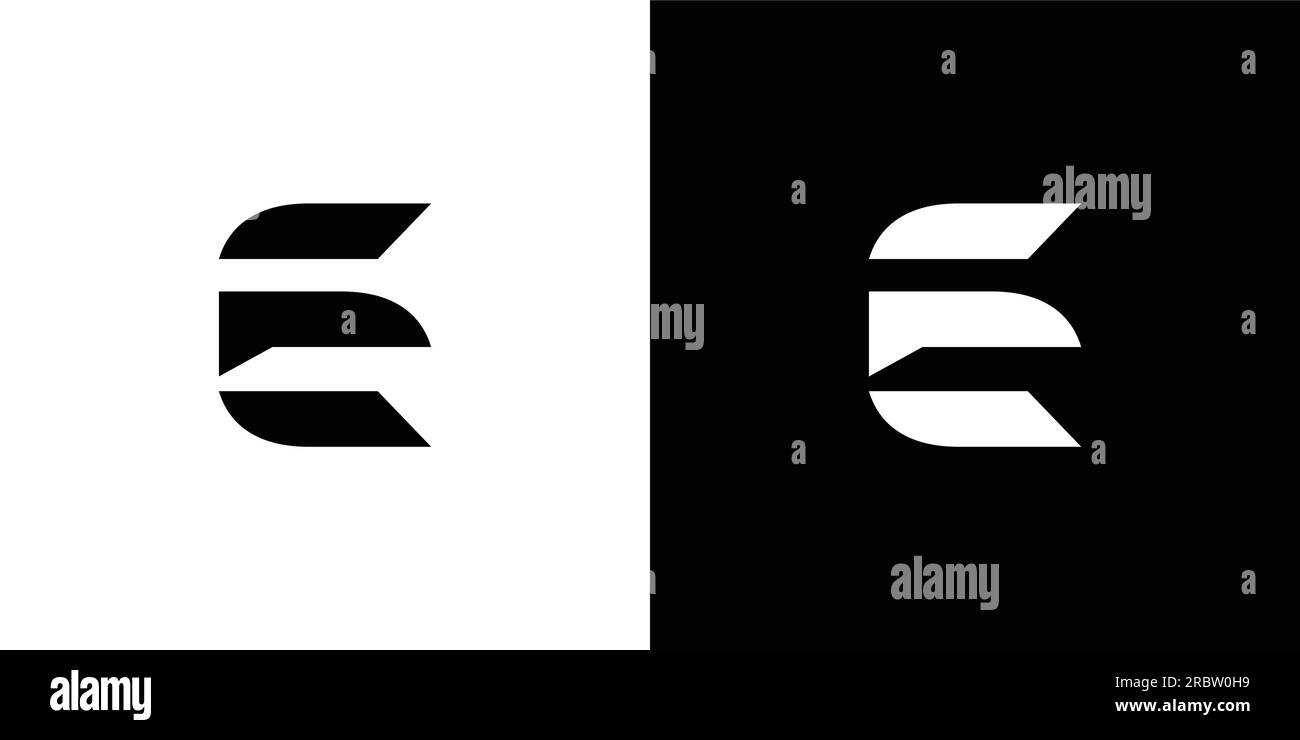 Modern and strong letter E initials logo design Stock Vector Image ...