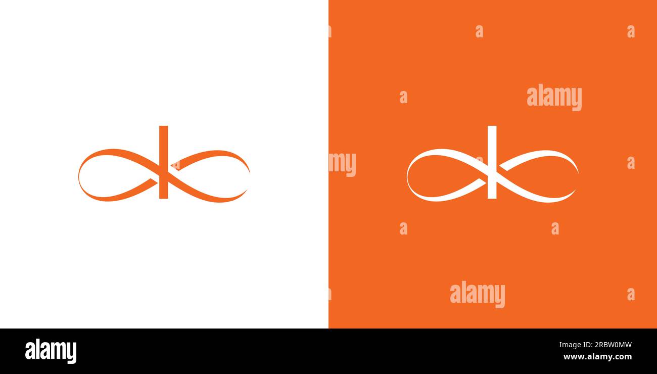 Unique and modern letter K initials infinity logo design Stock Vector ...