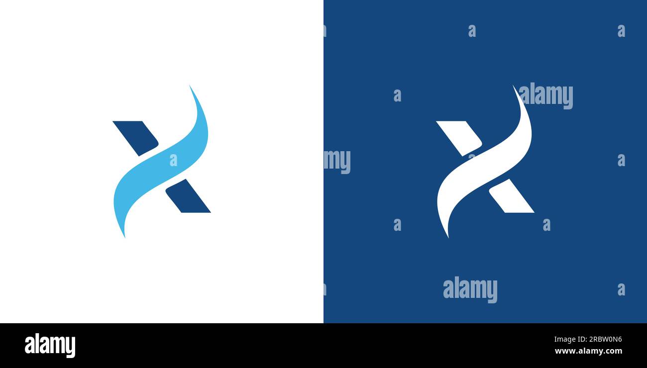 modern and unique letter X initials logo design Stock Vector Image ...