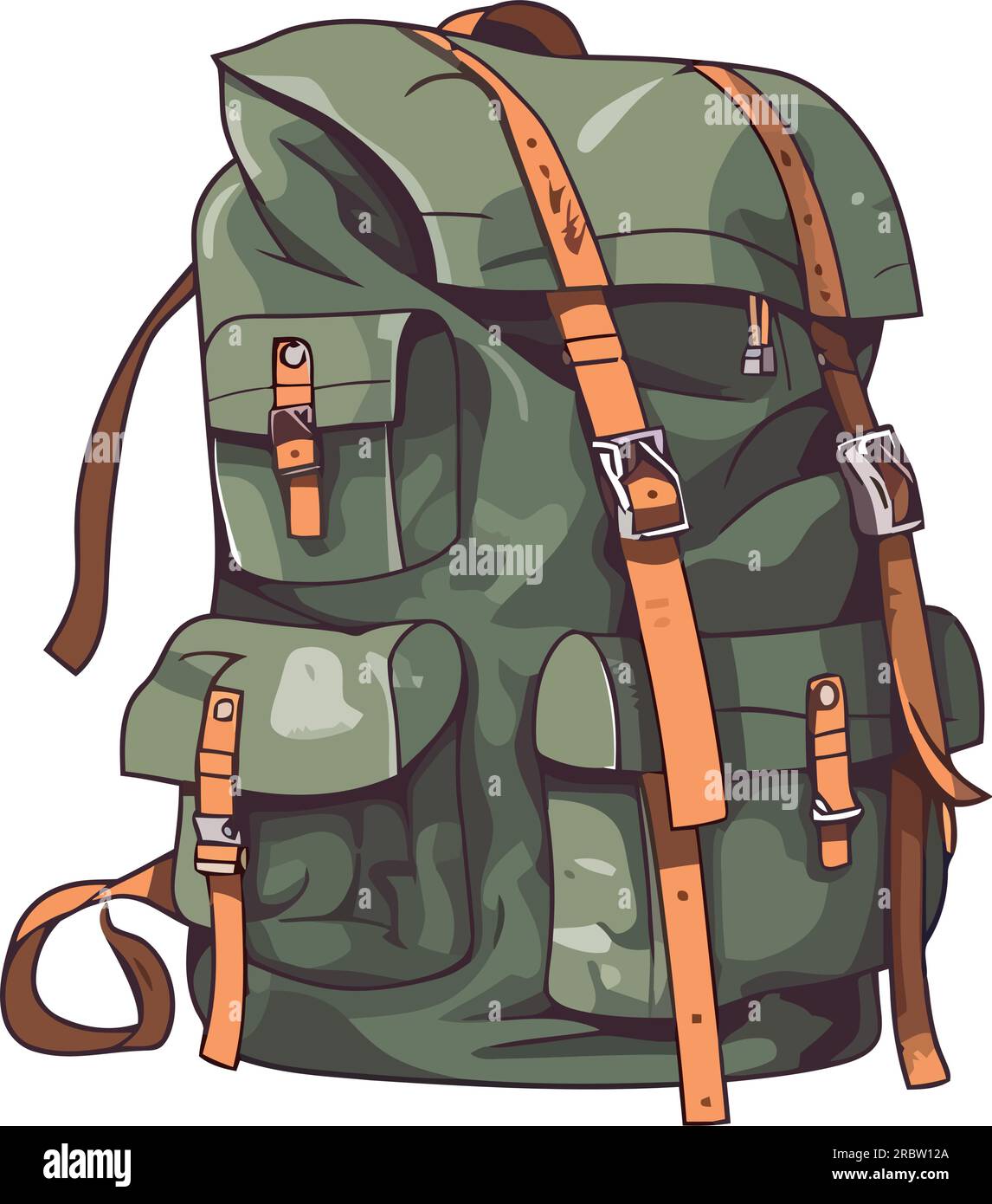 Backpack of green color Stock Vector Image & Art - Alamy