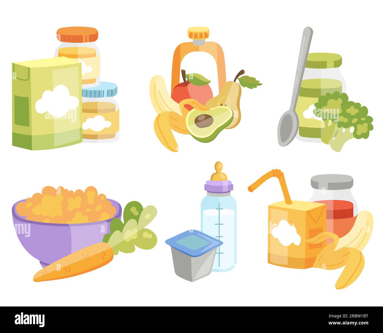 baby food set vector illustration Stock Vector Image & Art - Alamy
