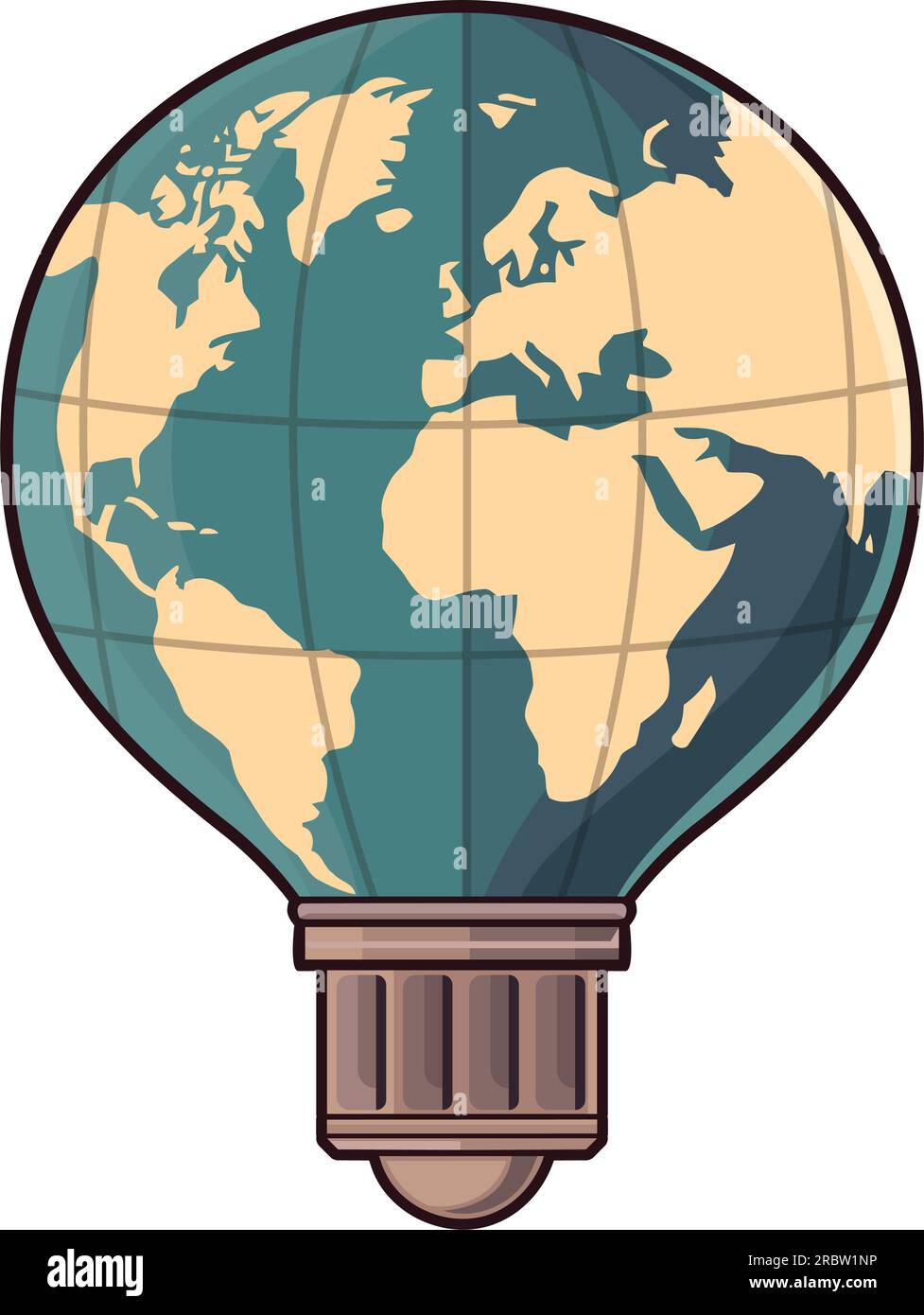 Bright ideas illuminate the world with innovation Stock Vector Image ...