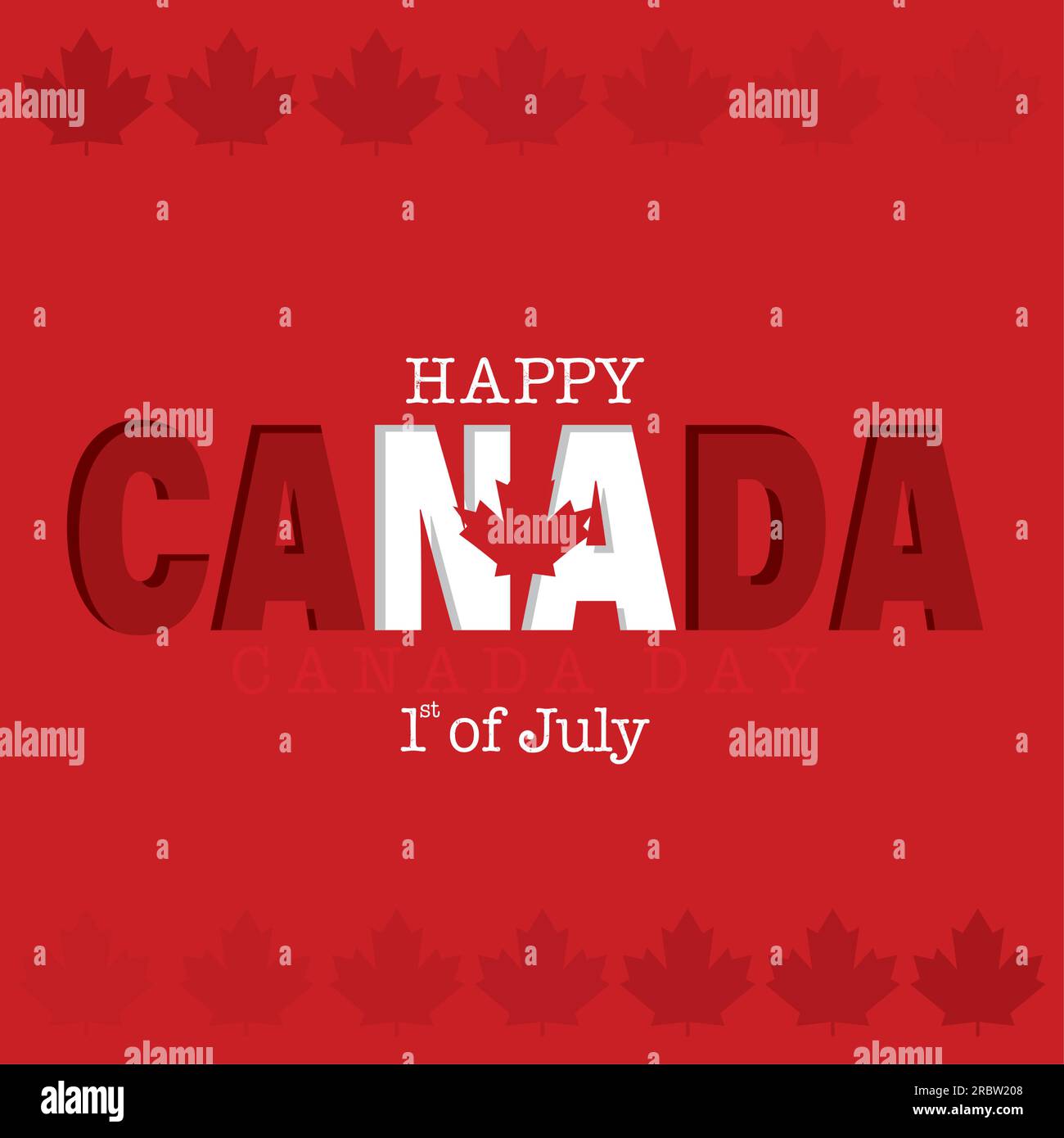 Colored happy Canada day template Vector Stock Vector Image & Art - Alamy