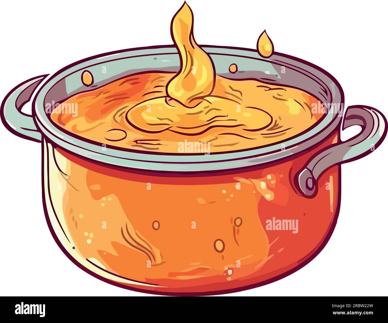 Boiling oil cauldron Stock Vector Images - Alamy