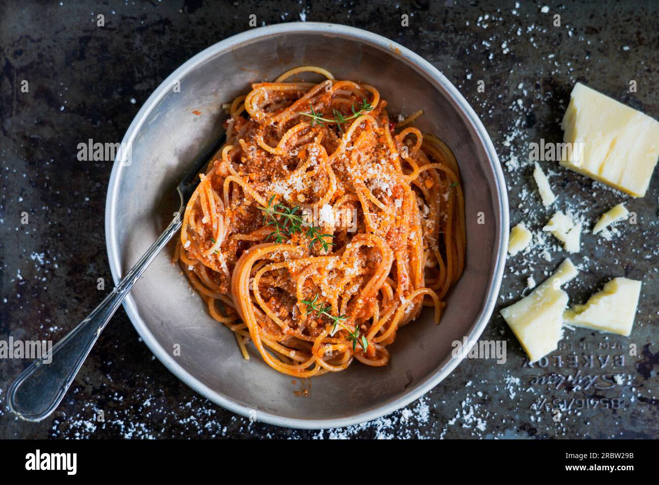 Classic Italian Spaghetti with cheese Stock Photo - Alamy