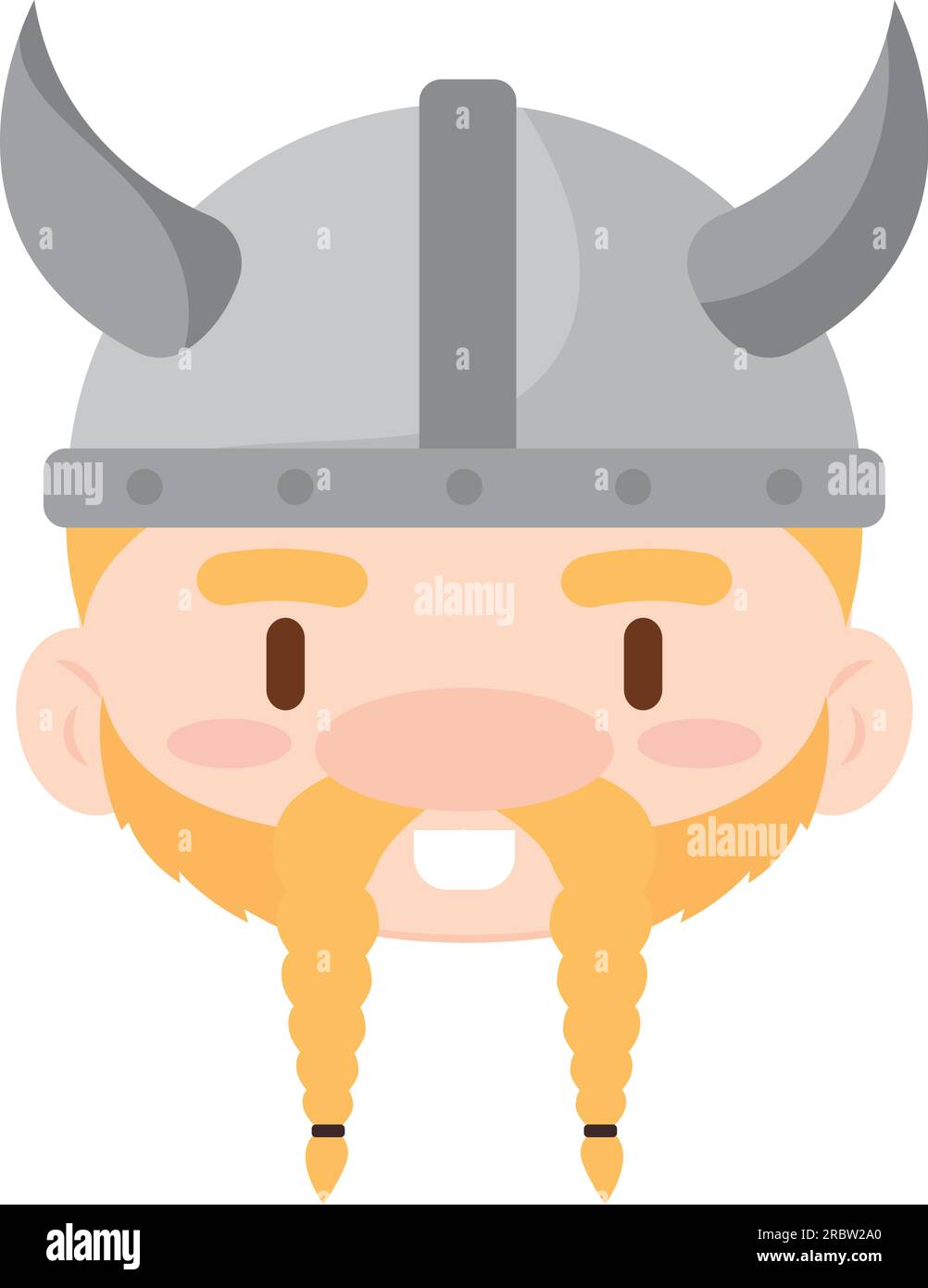 Isolated cute chibi male viking character avatar Vector Stock Vector ...