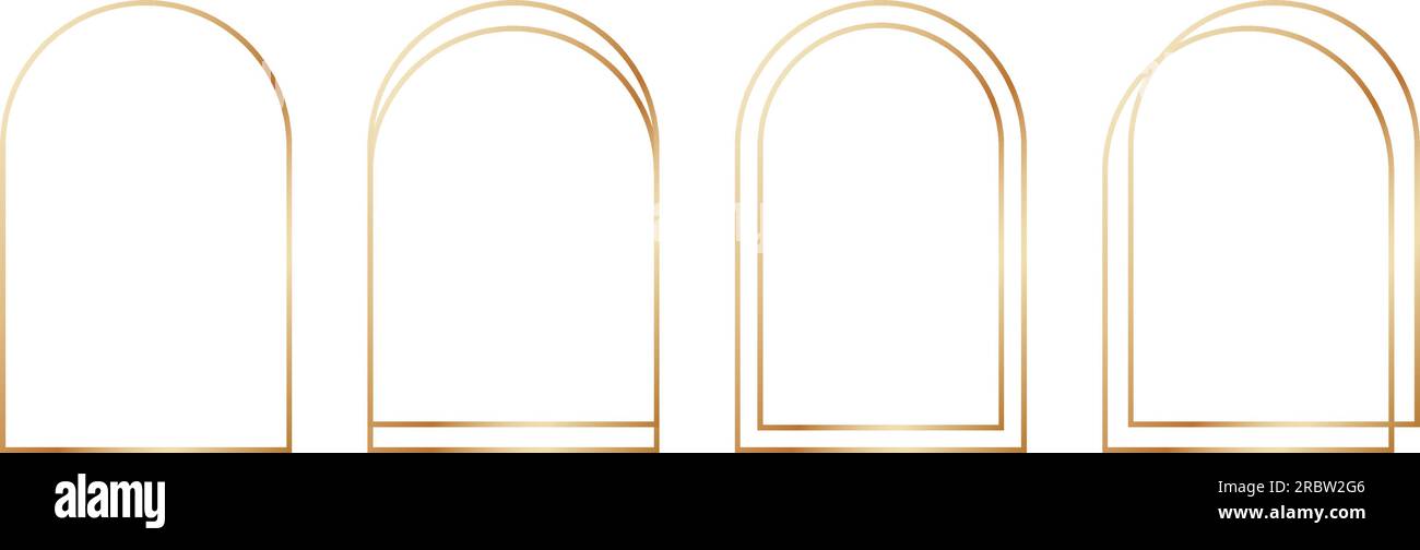 Golden geometric frames in art deco style. Luxury gold borders for for ...