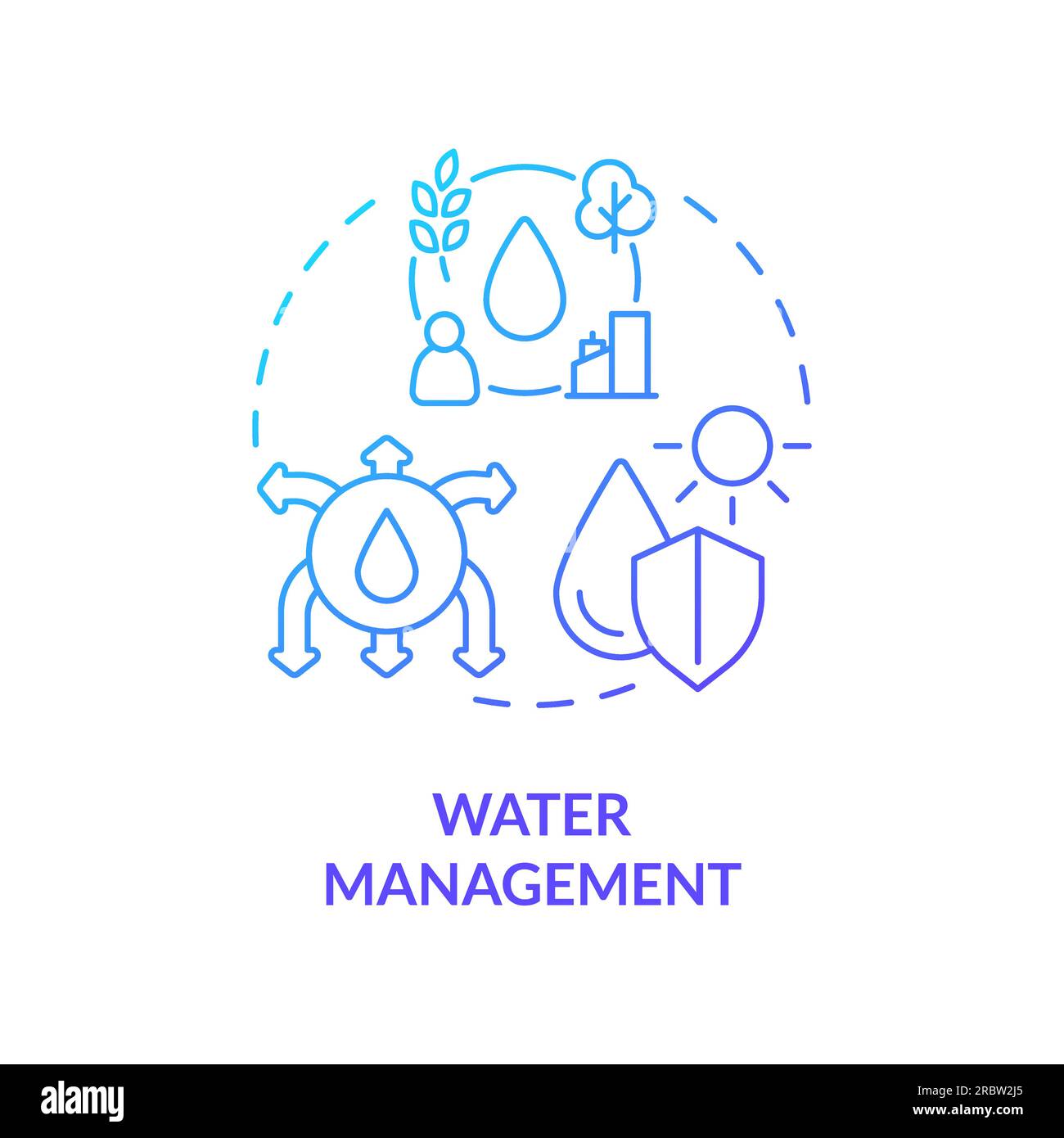 Water management icon heatflation concept Stock Vector Image & Art - Alamy