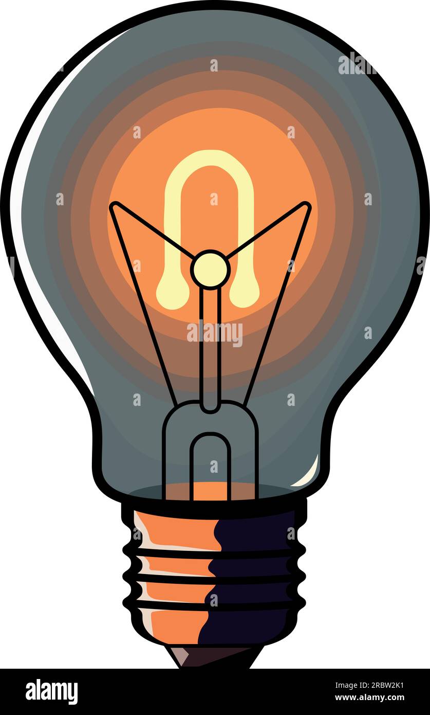 illuminated light bulb illustration vector Stock Vector Image & Art - Alamy