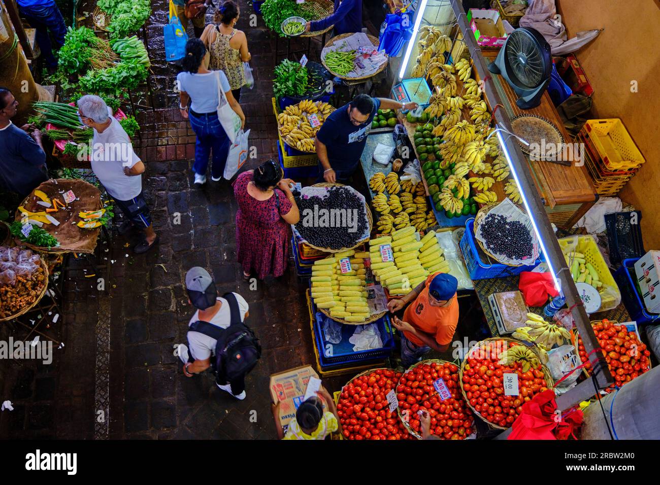 Mauritius, city center of the capital Port Louis, interior of the ...