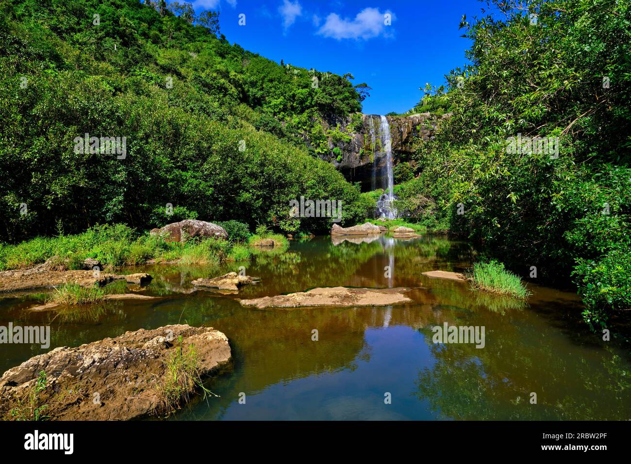 Mauritius, Plaines Wilhems district, Henrietta, the Seven Waterfalls of ...