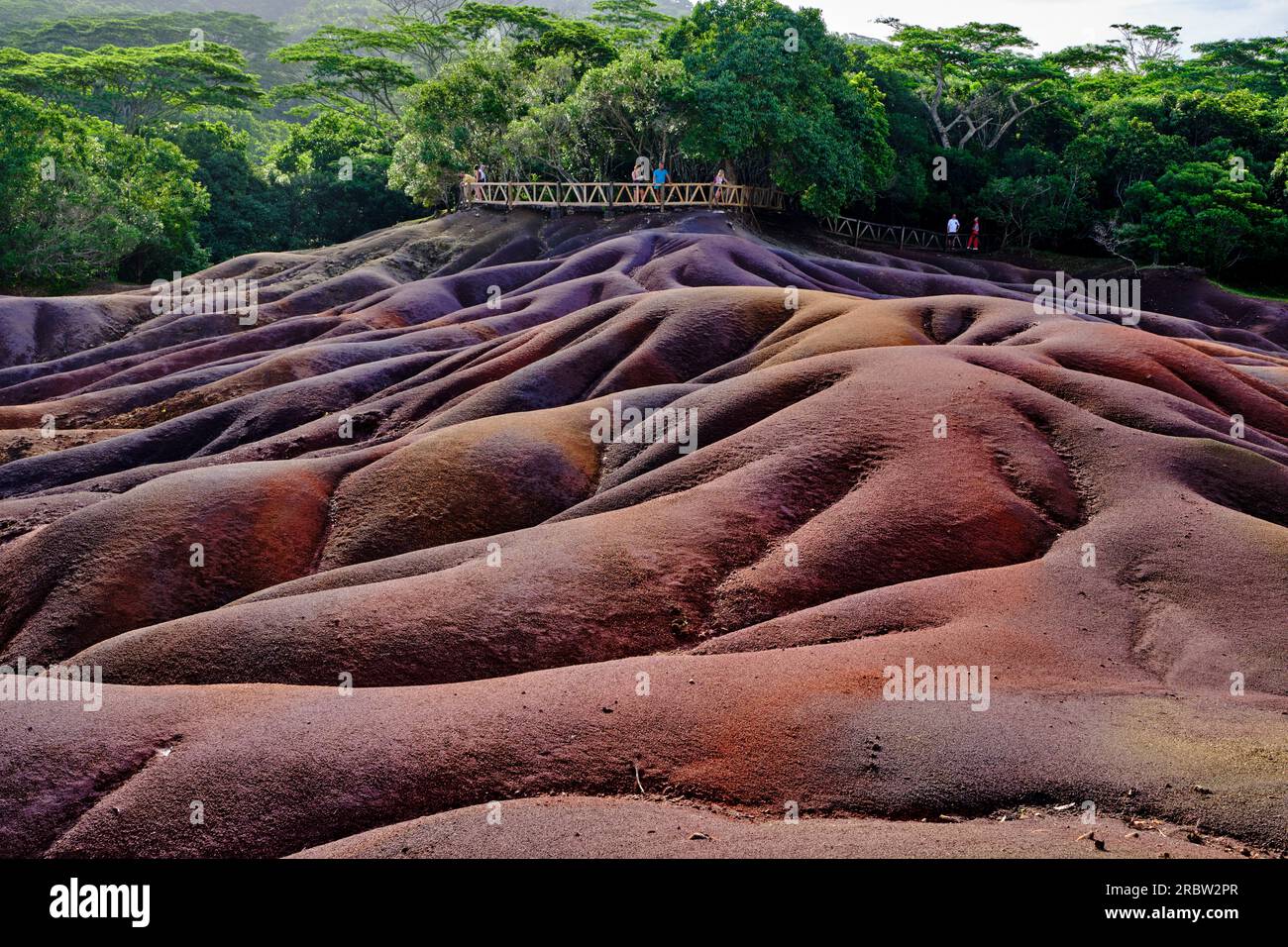 Mauritius, Black River District, Chamarel, Seven Colored Earth Stock ...