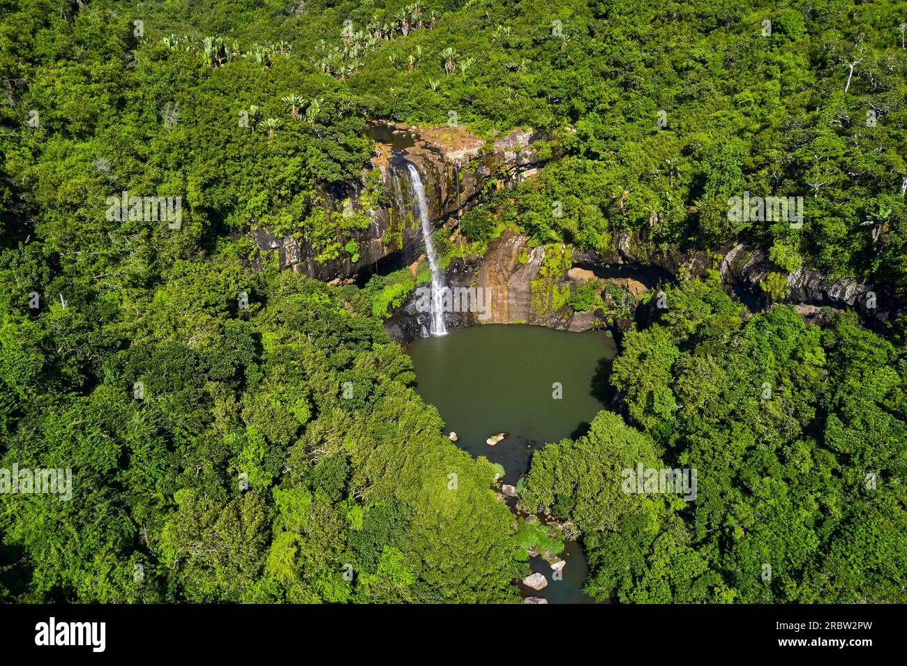 Mauritius, Plaines Wilhems district, Henrietta, the Seven Waterfalls of ...