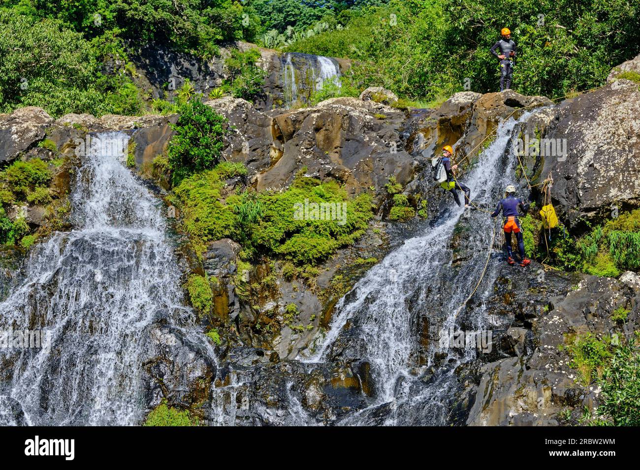 Mauritius, Plaines Wilhems district, Henrietta, the Seven Waterfalls of ...