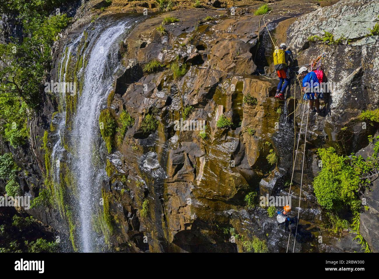 Mauritius, Plaines Wilhems district, Henrietta, the Seven Waterfalls of ...