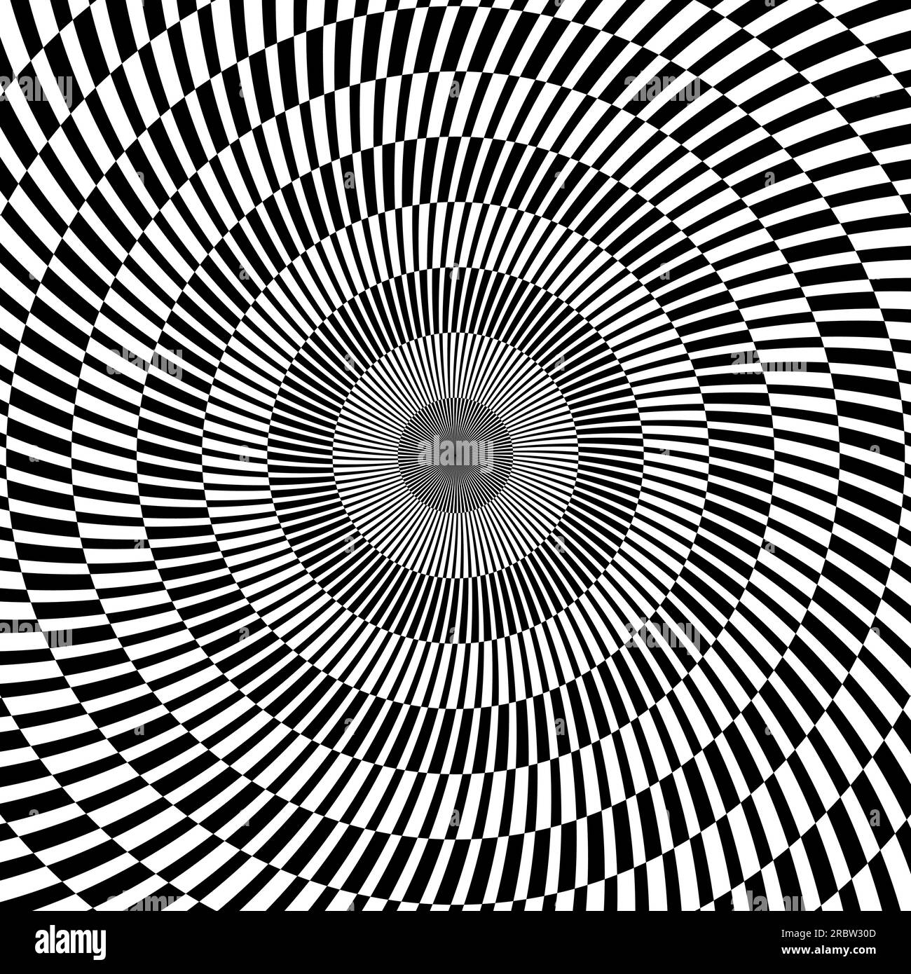 Radial optical illusion background. Black and white abstract lines ...