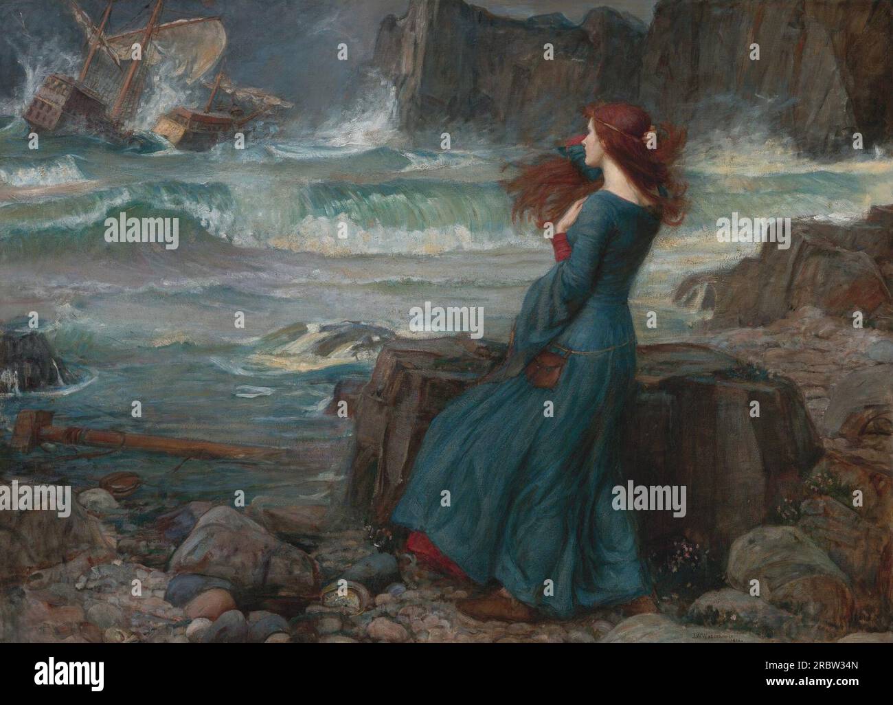 John william waterhouse miranda hi-res stock photography and images - Alamy