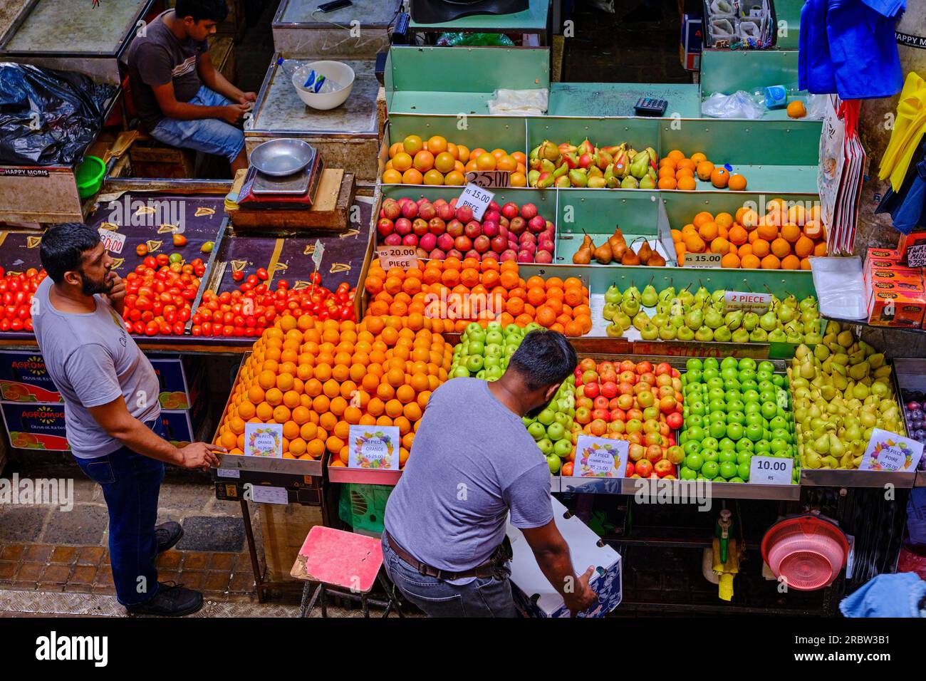 Mauritius, city center of the capital Port Louis, interior of the ...