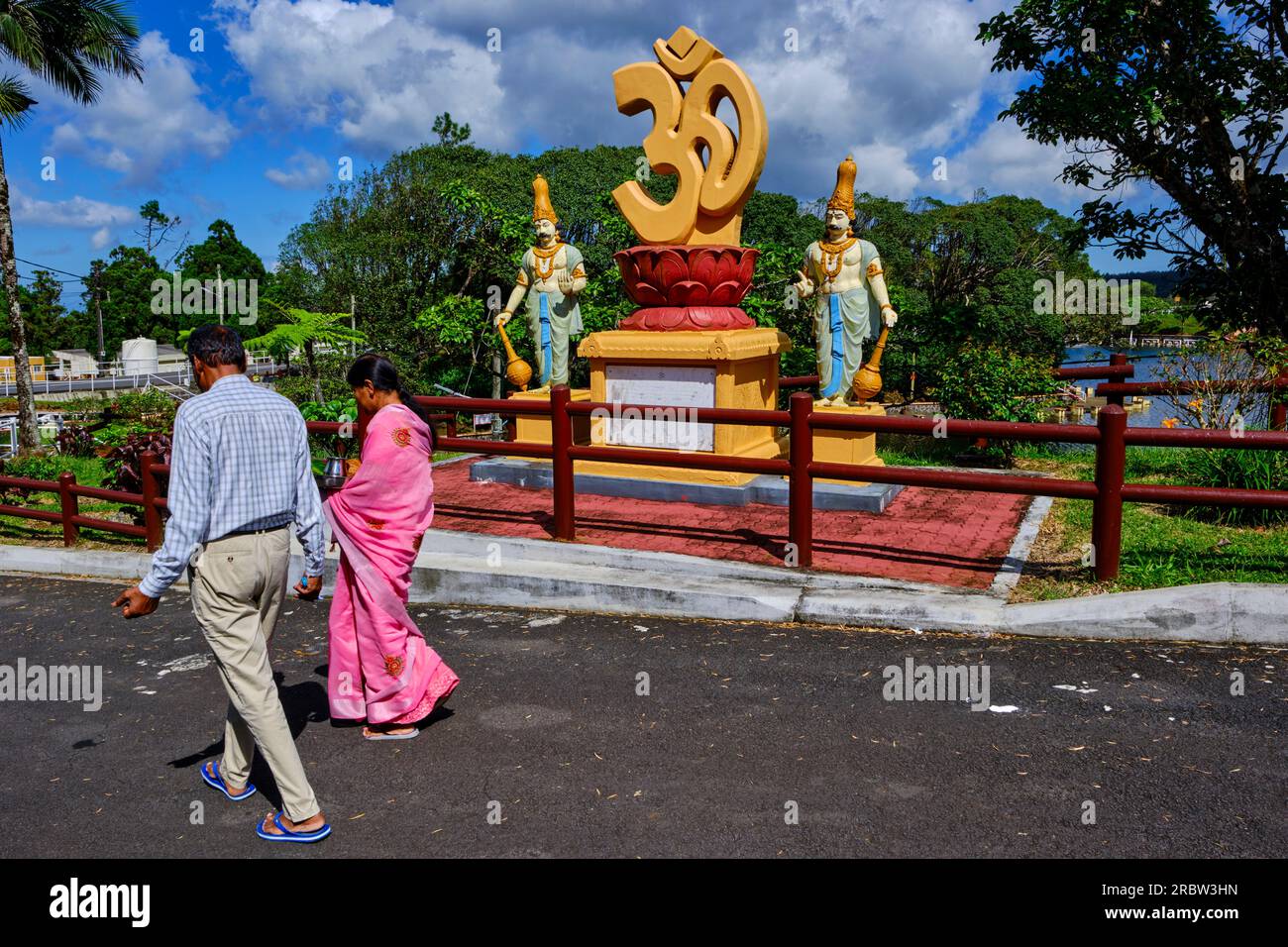 Mauritius, Savanne district, Grand Bassin temple or Ganga Talao temple ...