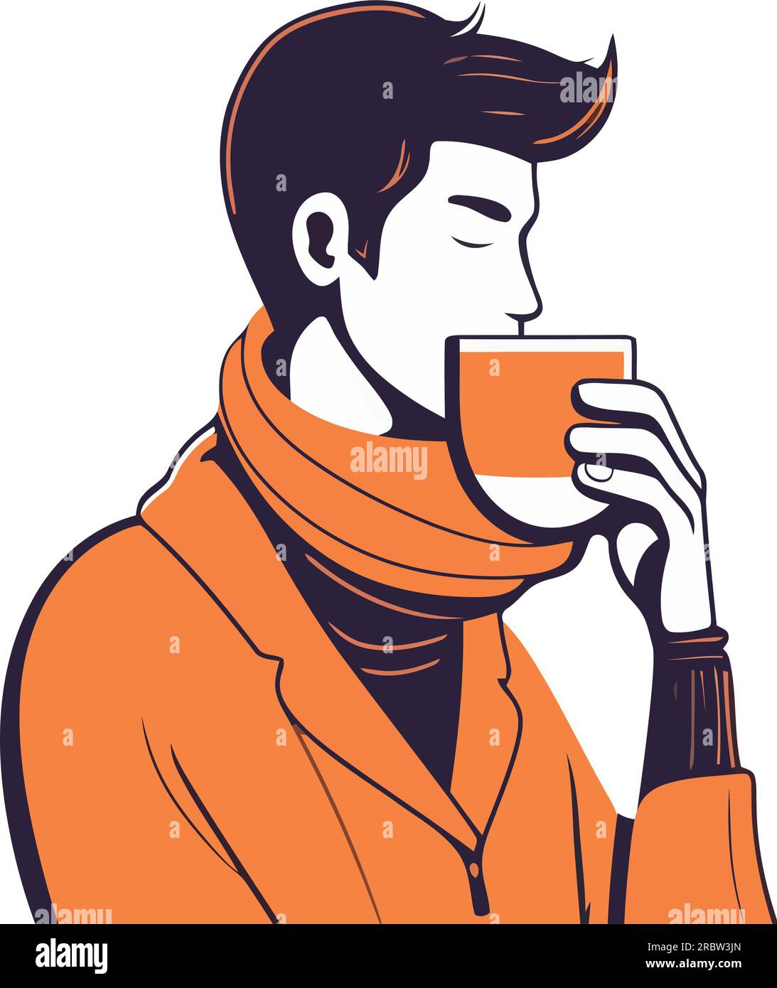 Men drinking tea Cut Out Stock Images & Pictures - Alamy