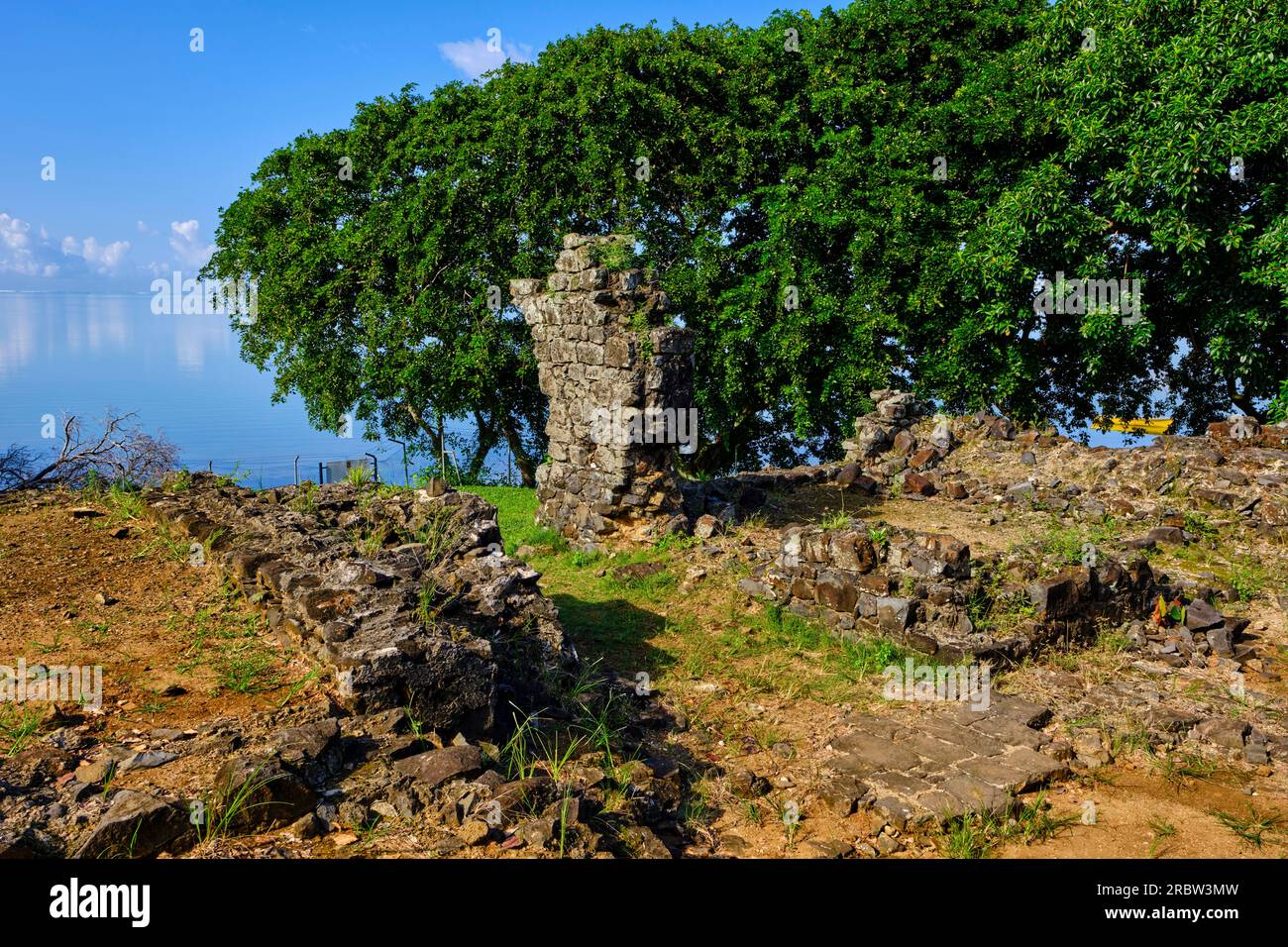 Mauritius, Grand Port district, Vieux Grand Port, ruins of Fort ...