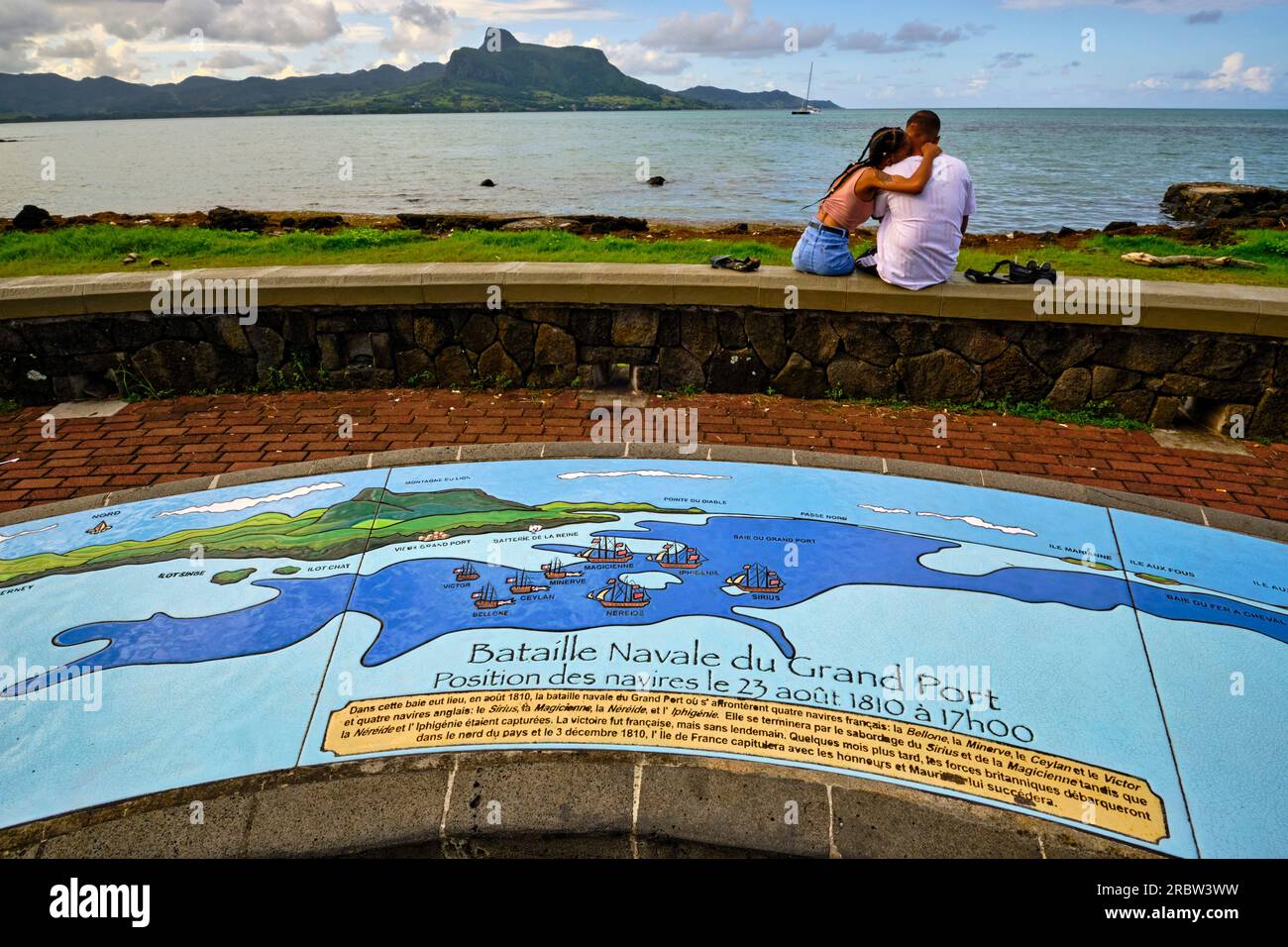 Mauritius, Grand Port district, Mahébourg, site of the Battle of Grand ...