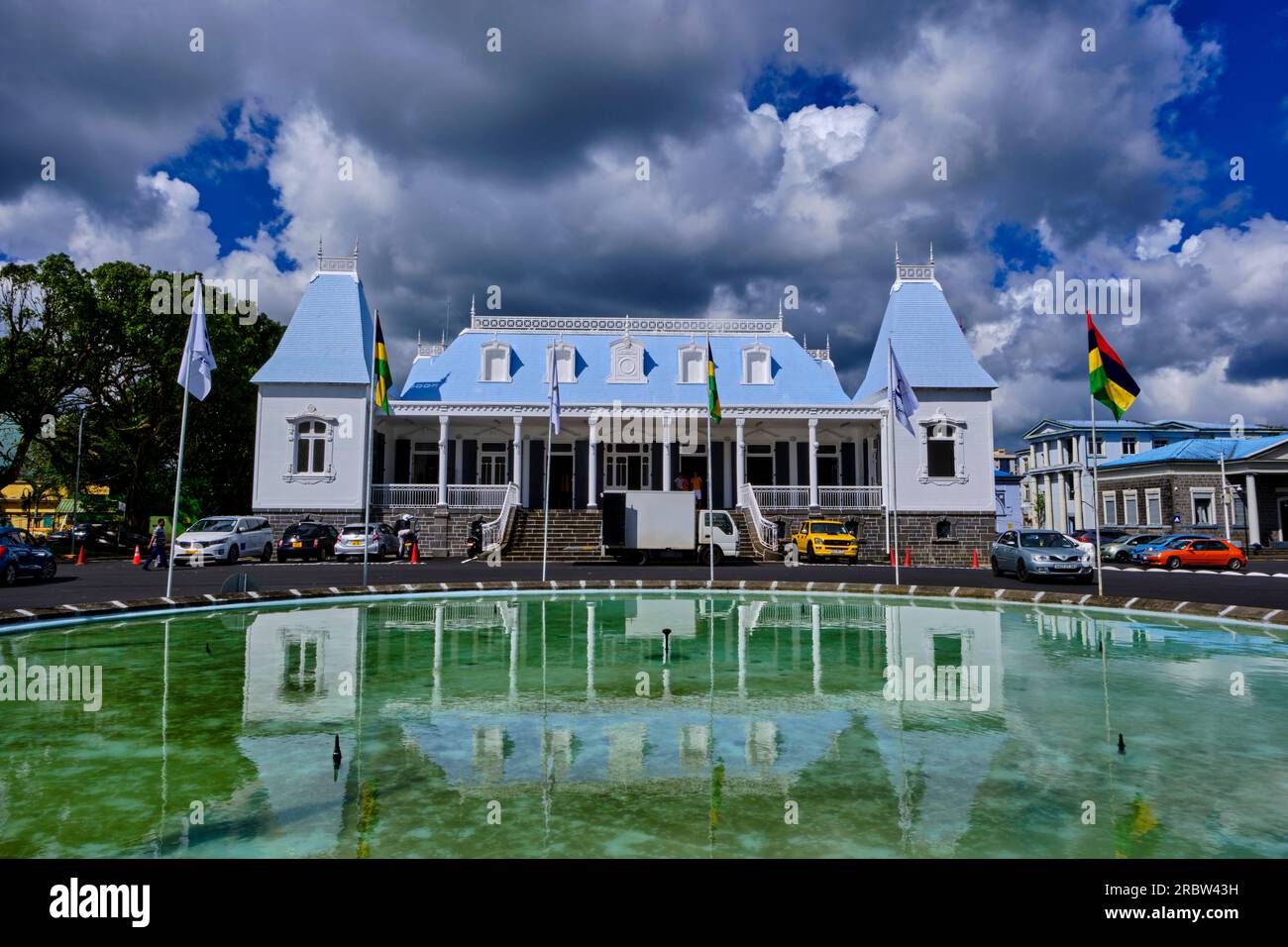 Mauritius, Plaines Wilhems district, Curepipe, the town hall Stock ...