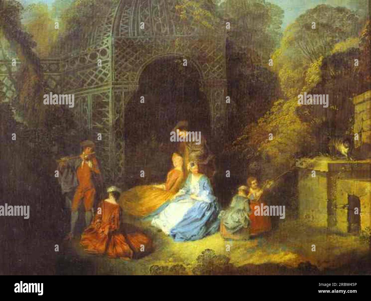 The Flautist by Antoine Watteau Stock Photo - Alamy