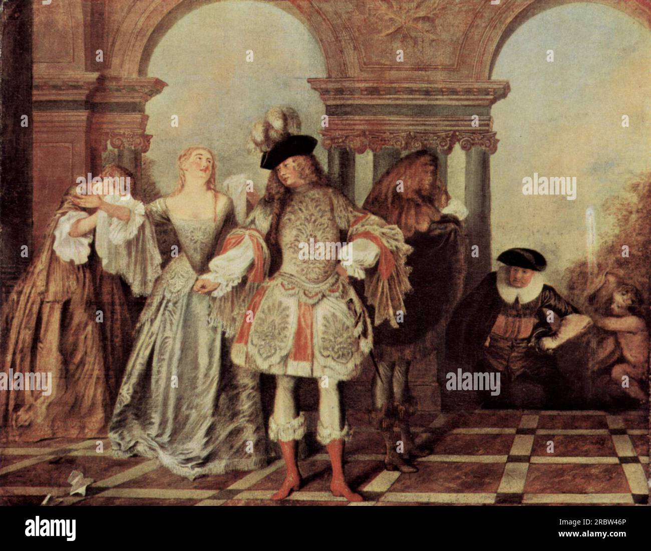 The French Comedians 1720 by Antoine Watteau Stock Photo - Alamy