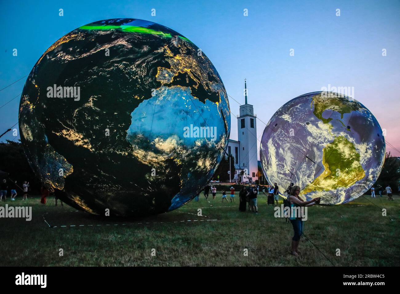 Brno, Czech Republic. 10th July, 2023. Giant models of Temnalon and ...