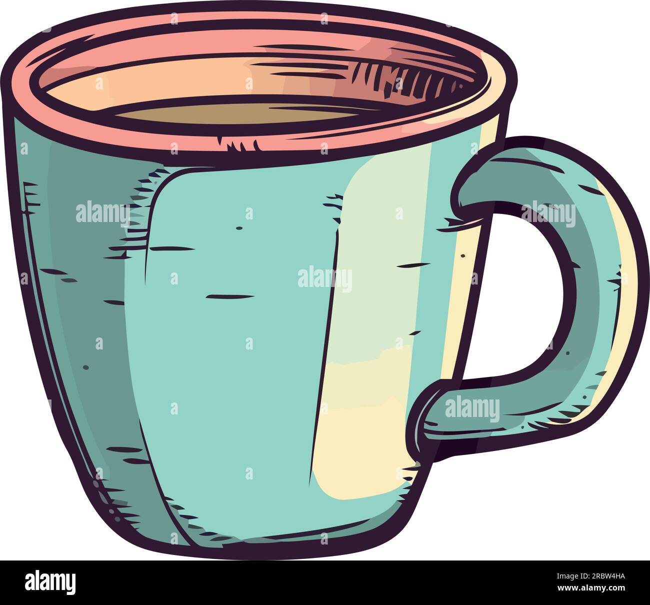 Coffee cup with handle Stock Vector Image & Art - Alamy