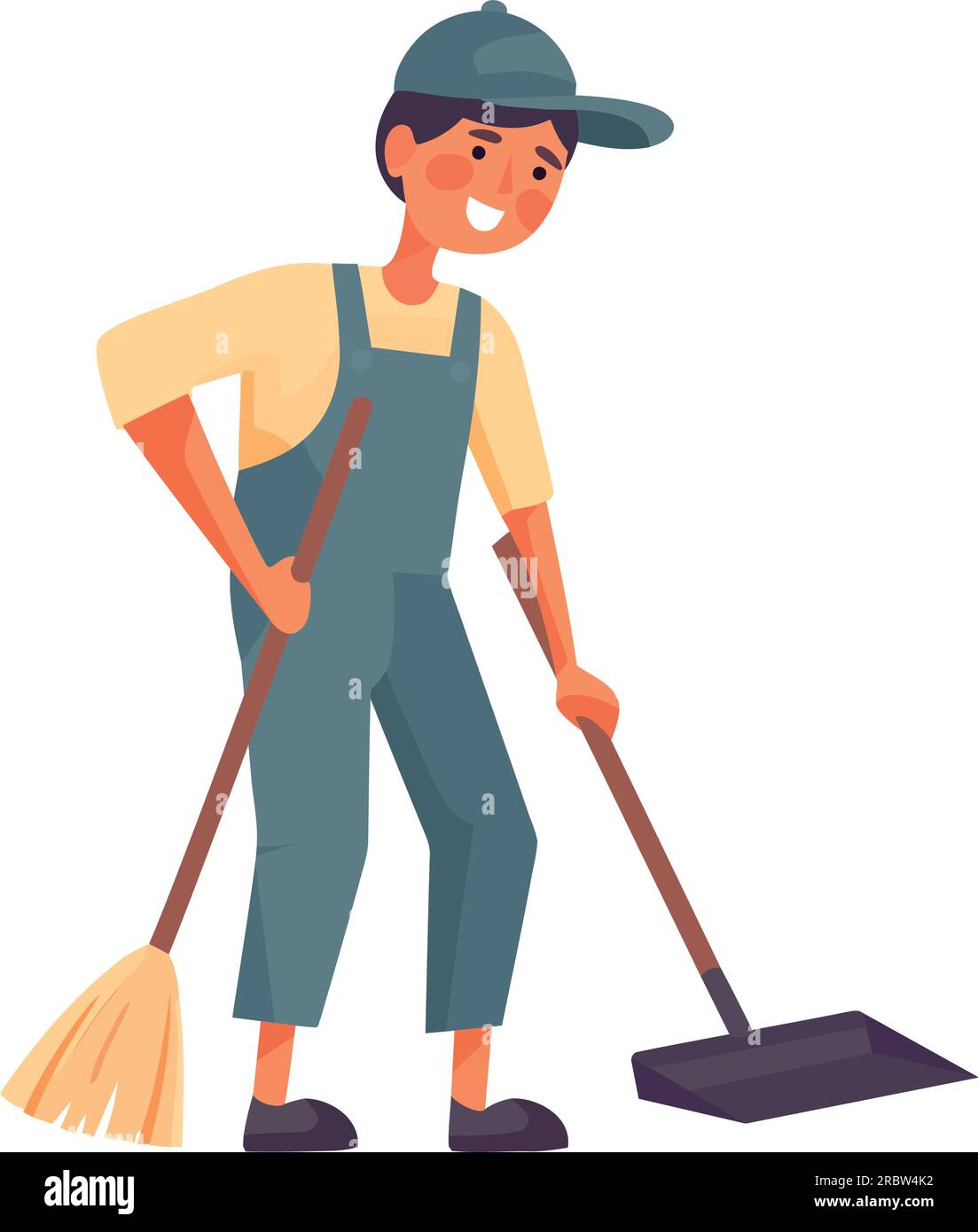 Women men cleaning Cut Out Stock Images & Pictures - Alamy