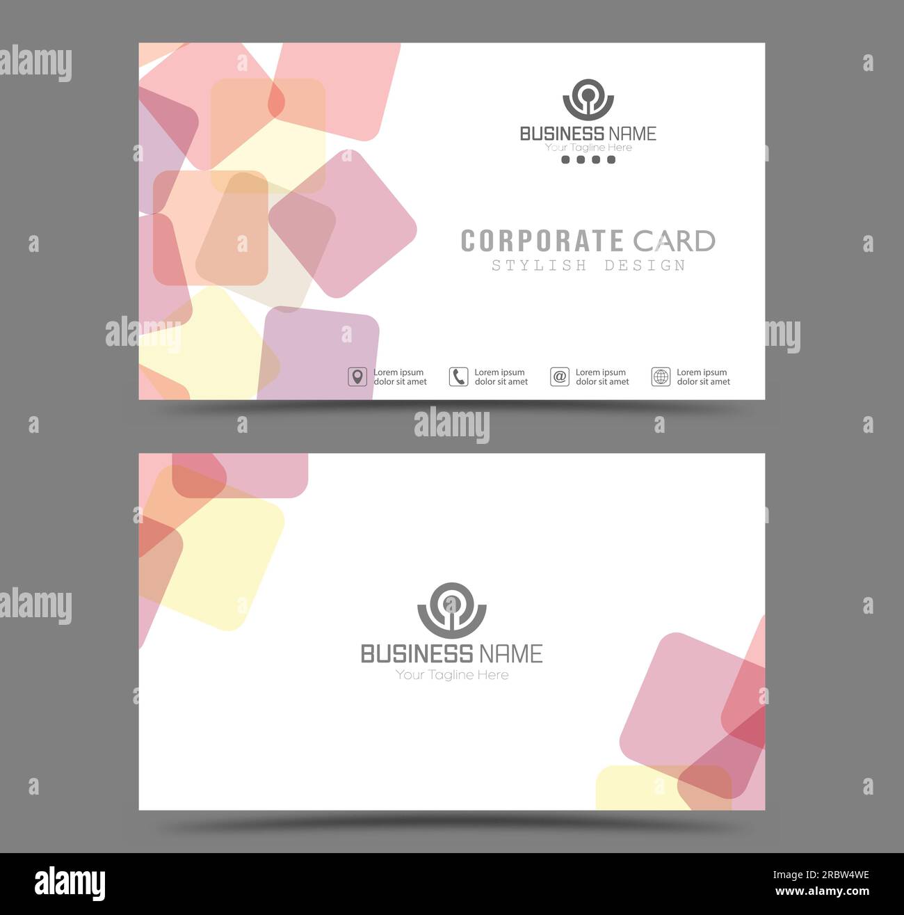 Business card. Double-sided business card design. Corporate and ...