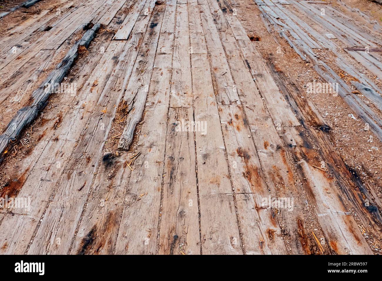 wooden boards, wooden surface, road, Concept way Stock Photo - Alamy
