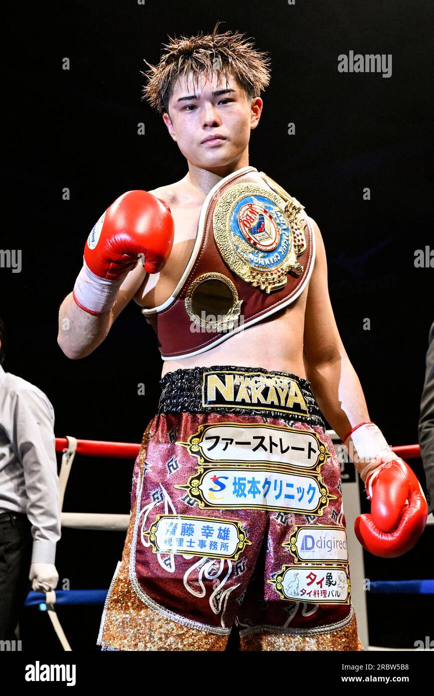 Jin Sasaki won the WBO Asia Pacific Welterweight title boxing bout at Esforta Arena Hachioji, in ...