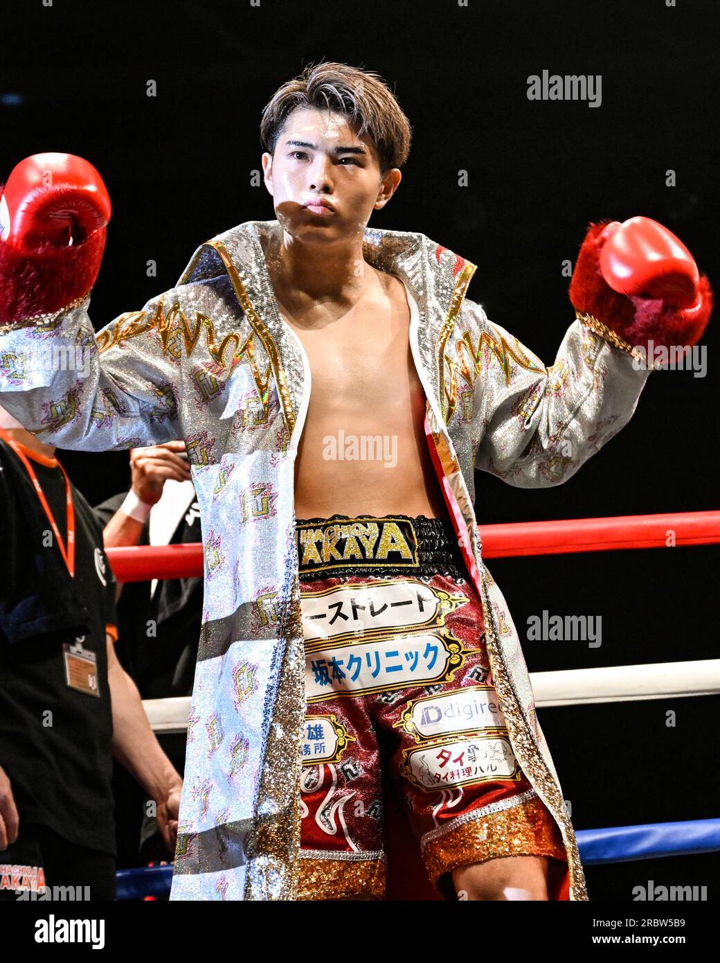 Jin Sasaki before the WBO Asia Pacific Welterweight title boxing bout ...