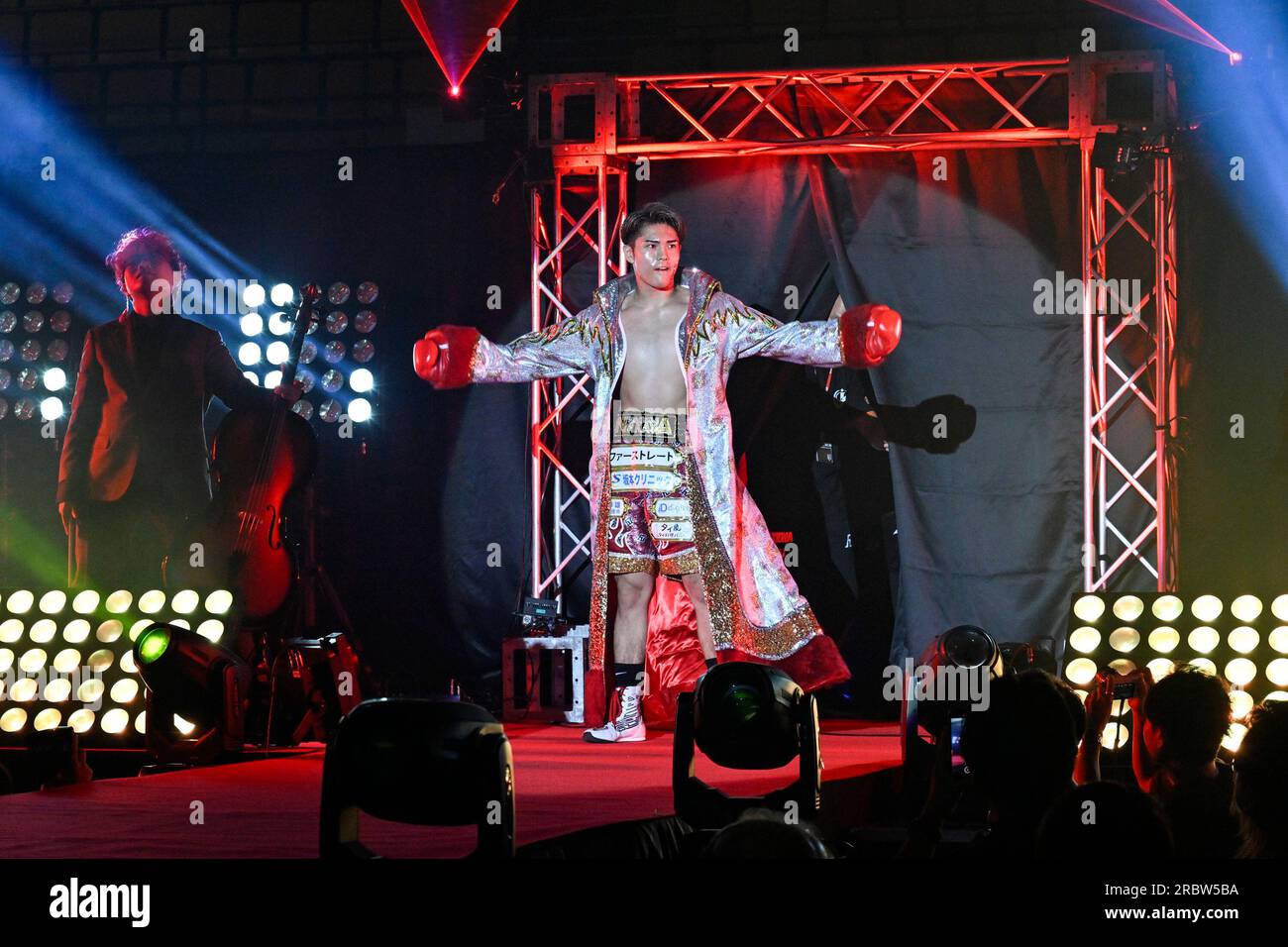 Jin Sasaki before the WBO Asia Pacific Welterweight title boxing bout ...