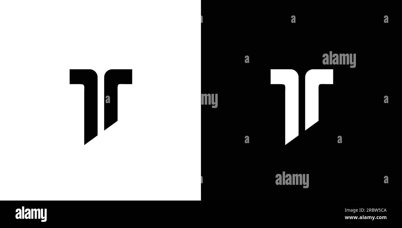 Modern and strong letter T initials logo design 4 Stock Vector Image ...