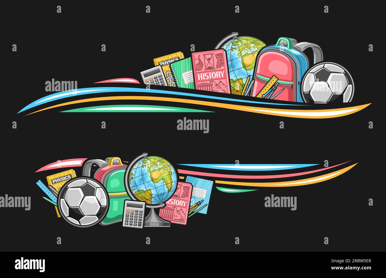 Vector border for School with blank copy space for ad text, decorative ...