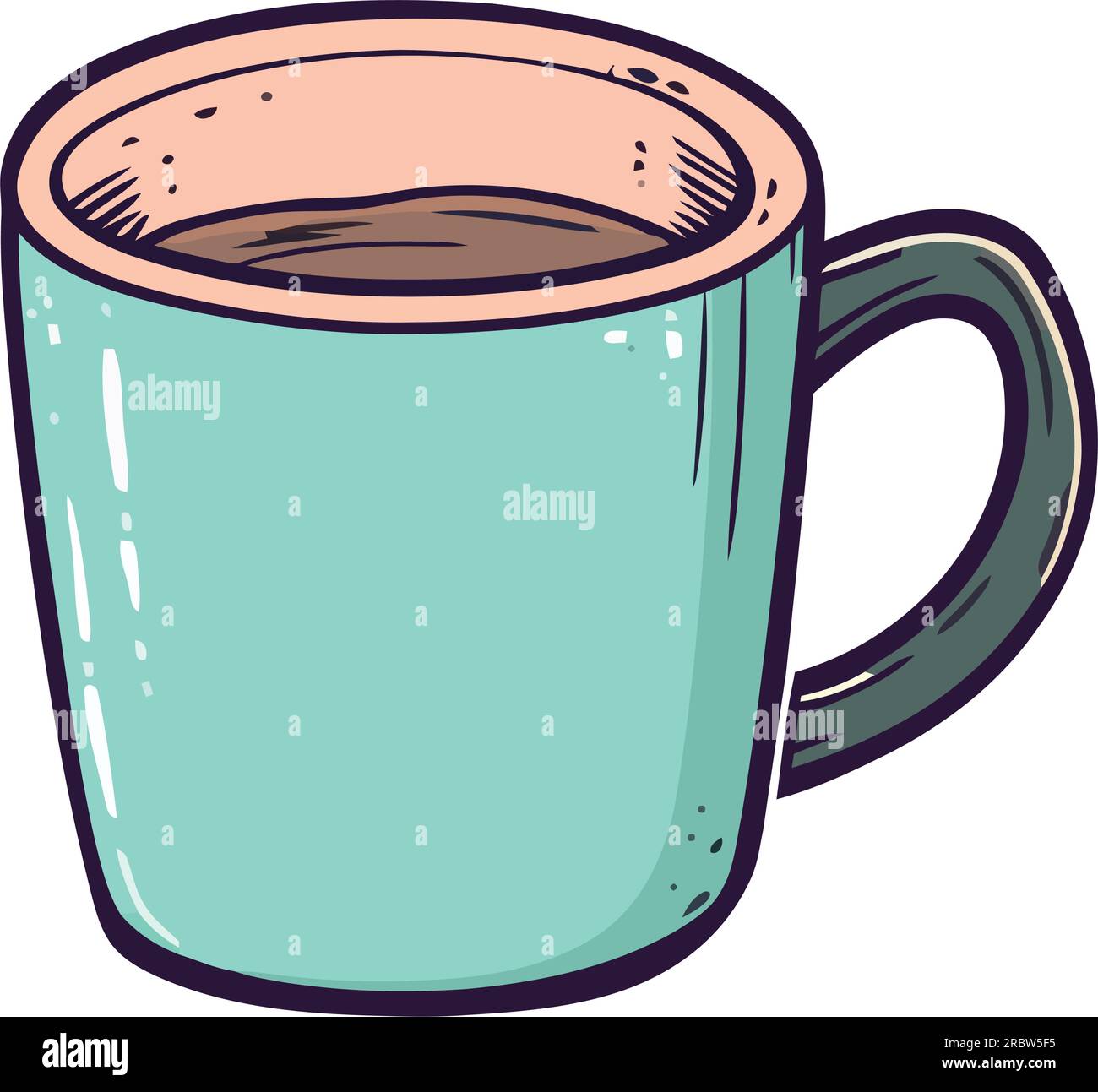 Cute coffee mug design Stock Vector Image & Art - Alamy