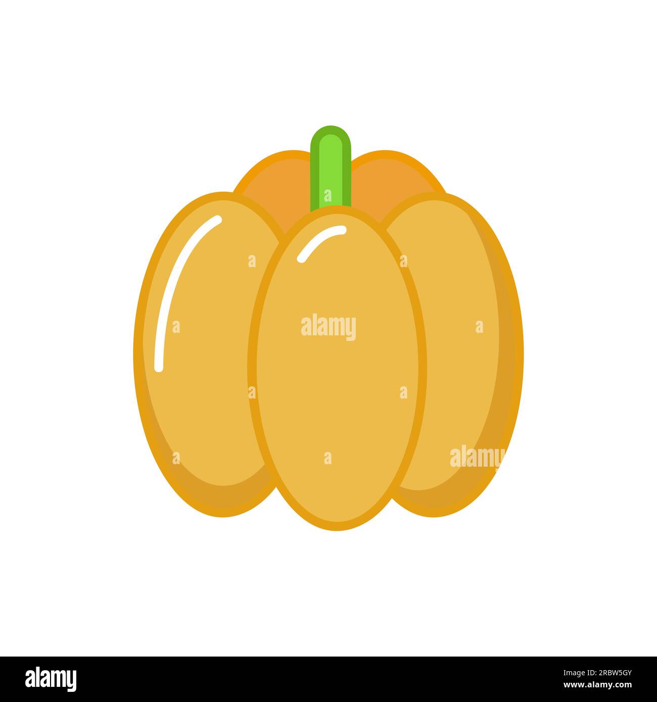 yellow pepper ripe juicy healthy fresh natural food Stock Vector Image ...