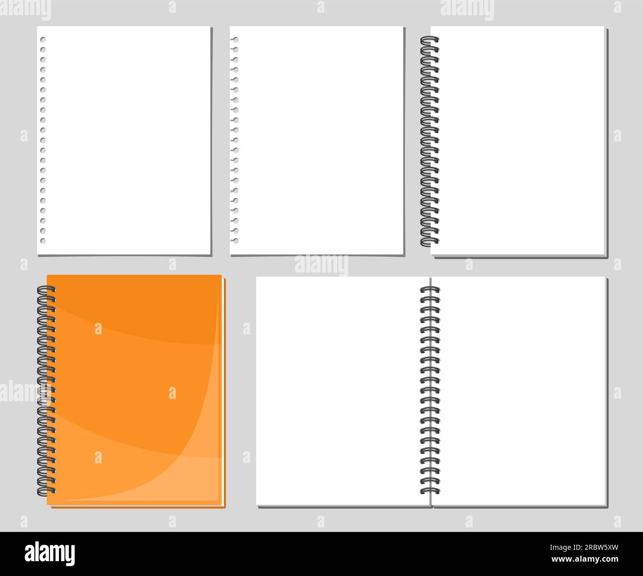 Blank opened note book Stock Vector Images - Alamy